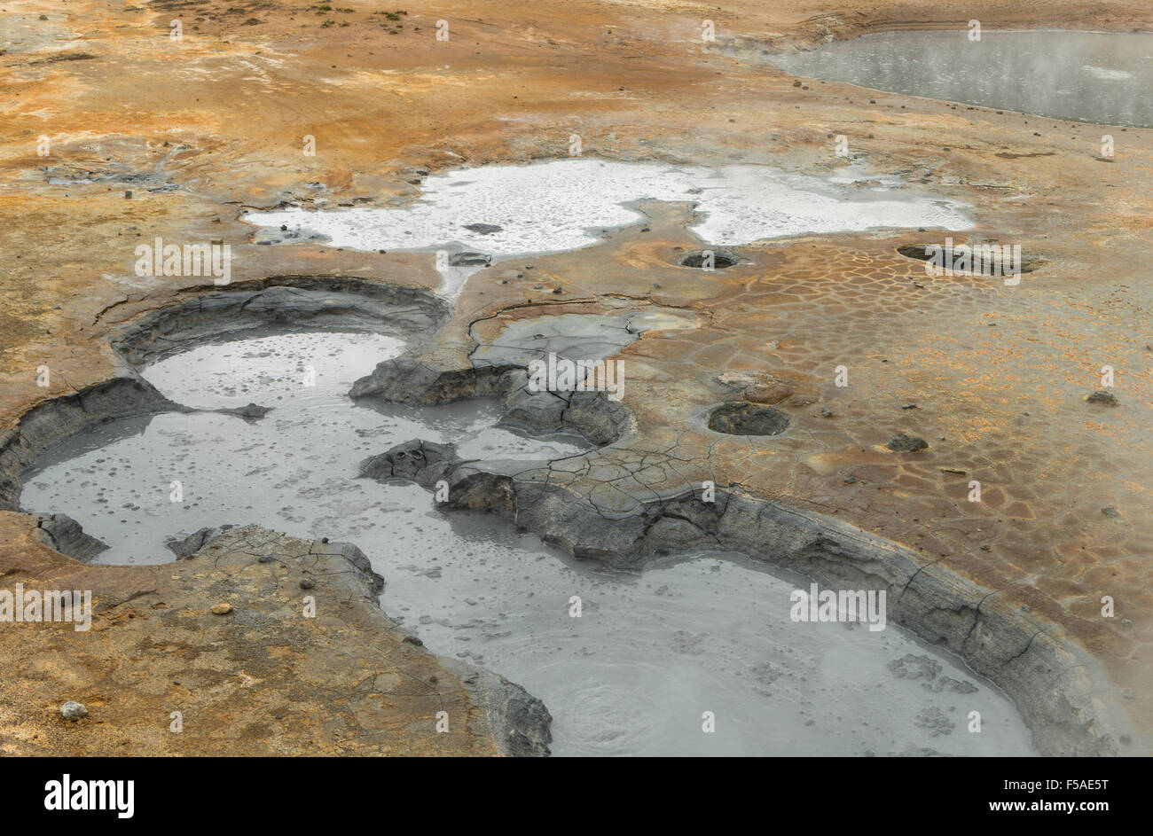 Detailed geothermal spring area in Island Stock Photo - Alamy