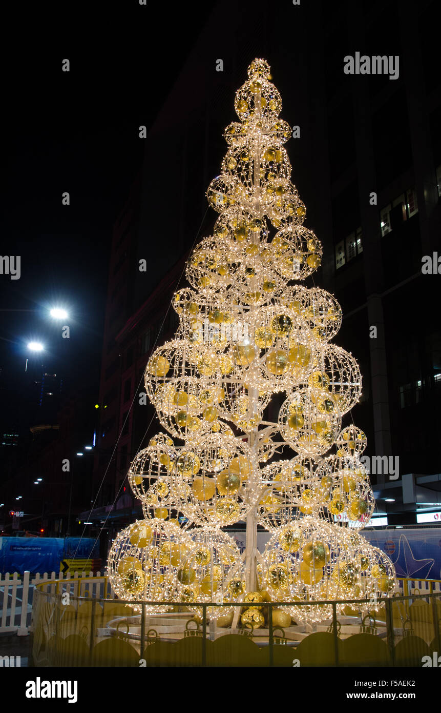 Sydney, Australia. 1st Nov, 2015. Christmas Tree seen on George Street ...