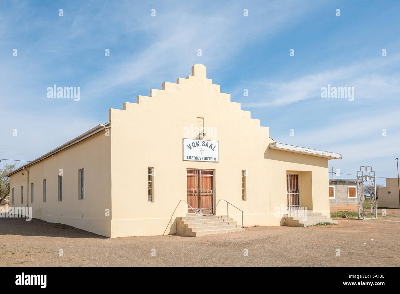 LOERIESFONTEIN, SOUTH AFRICA - AUGUST 11, 2015: Hall of the United ...