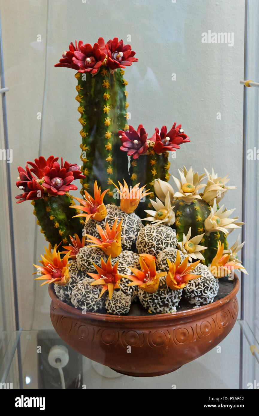 A marzipan model of a carousel at Szabó Marzipan Museum, Hungary Stock ...