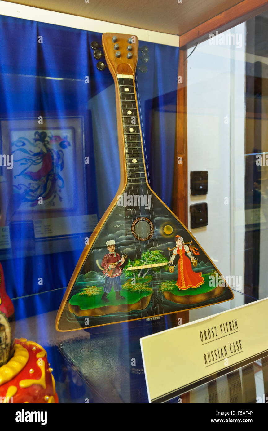 A marzipan model of a musical instrument at the Szabó Marzipan Museum ...