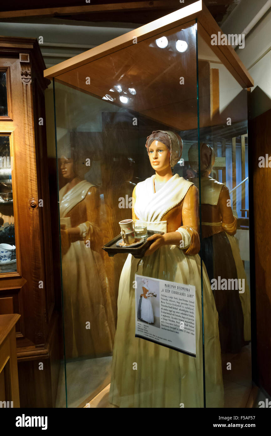 A marzipan model of a woman at the Szabó Marzipan Museum, Hungary Stock ...
