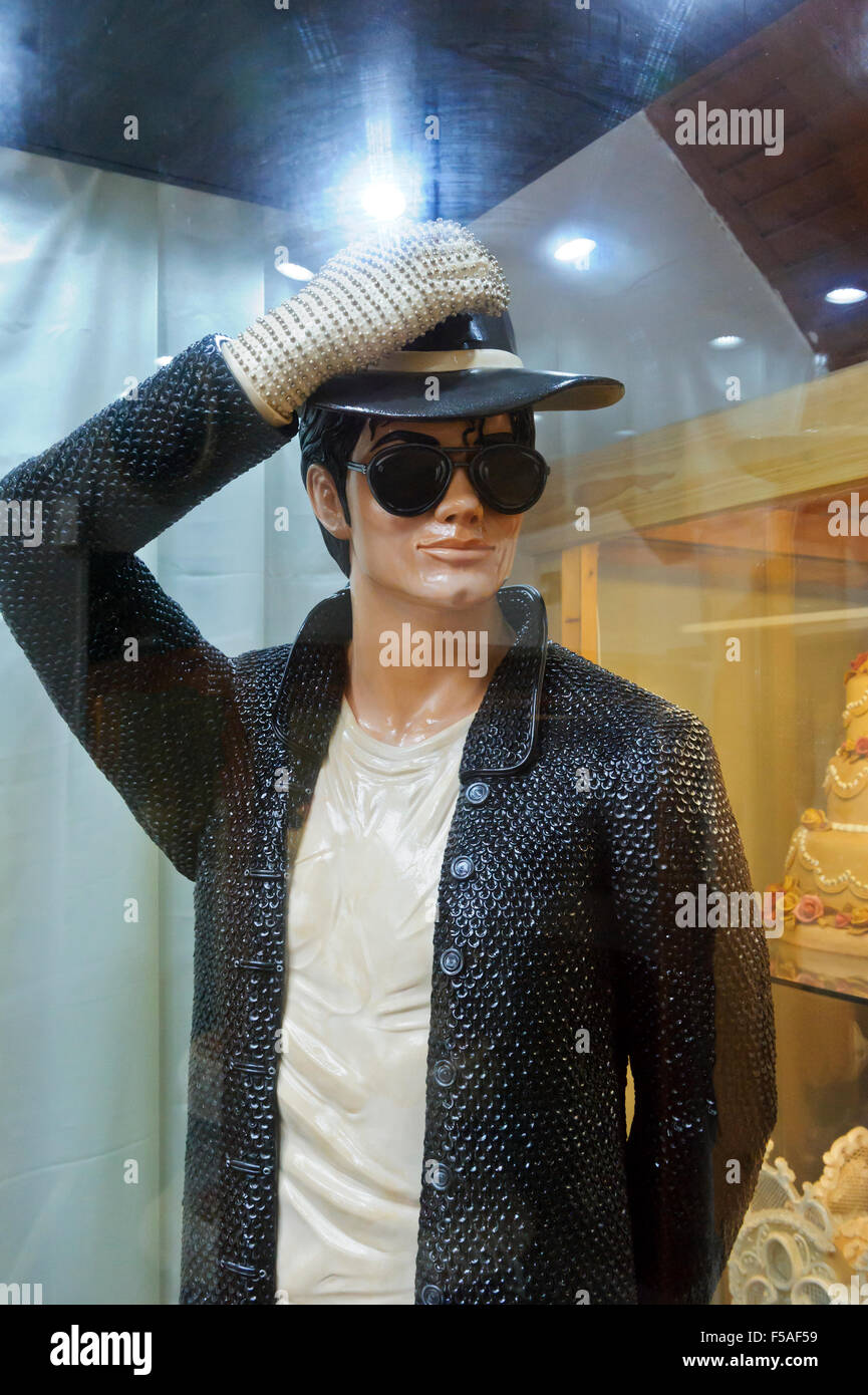 A marzipan model of Micheal Jackson at the Szabó Marzipan Museum ...