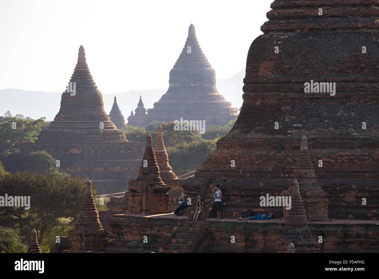 Landscape of stupas of Bagan, Myanmar Stock Photo - Alamy