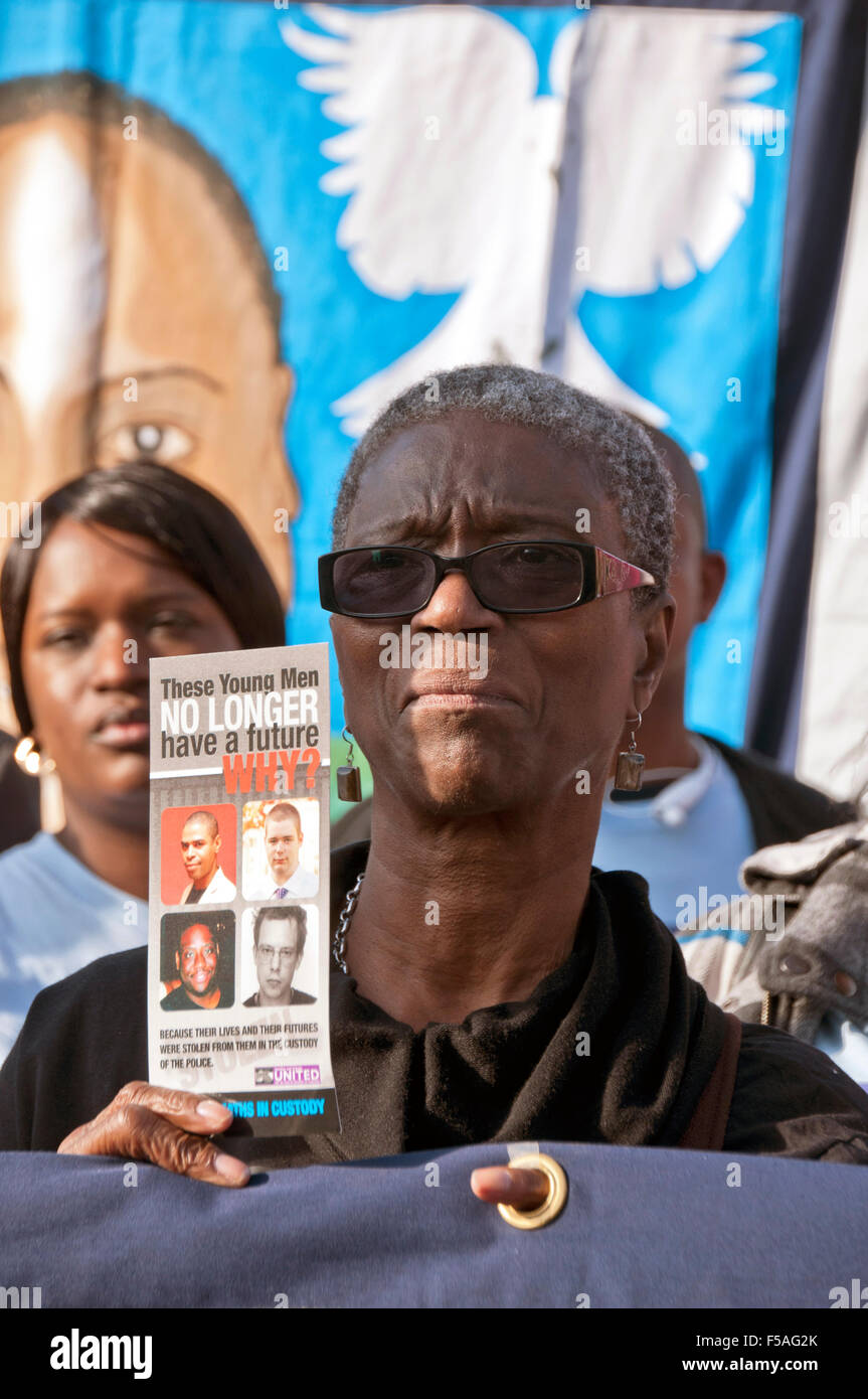 Mother of Seni Lewis killed by Brixton police. Marching at Death in ...