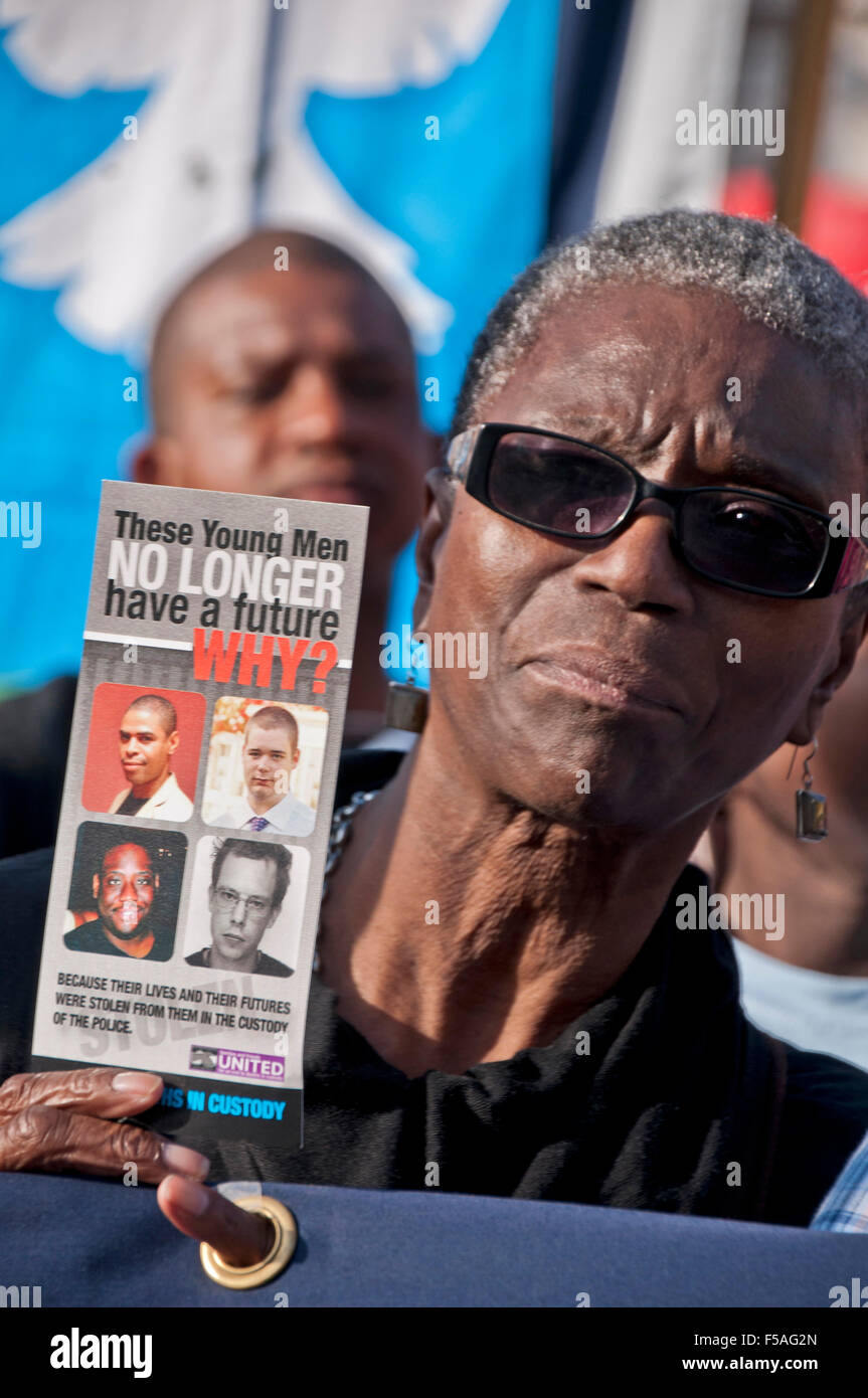 Mother of Seni Lewis killed by Brixton police. Marching at Death in ...