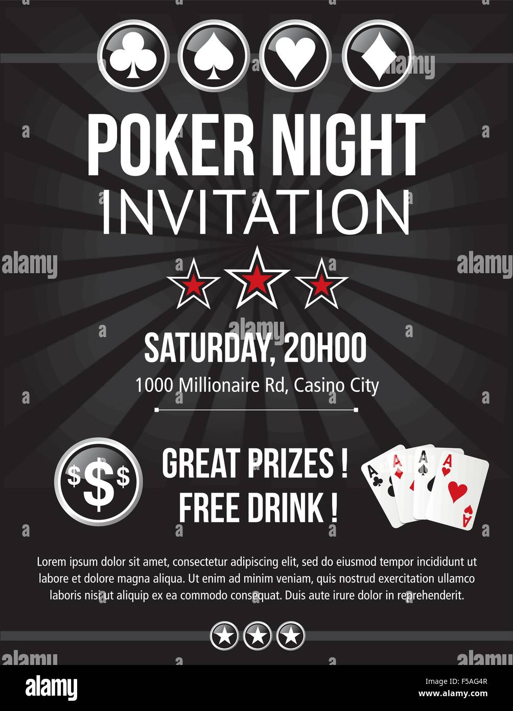 Poker Night Invite Template