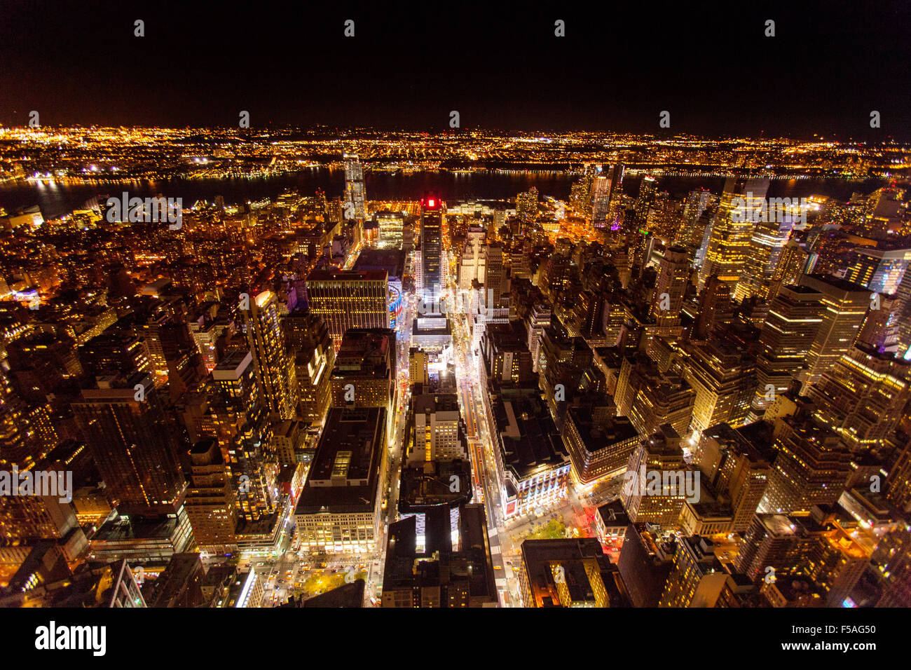 Manhattan city lights night travel hi-res stock photography and images ...