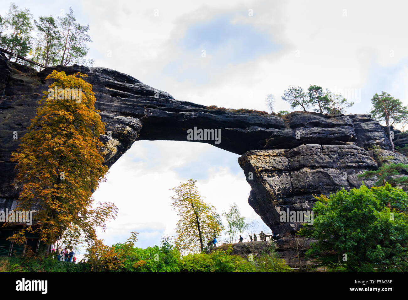 Pravcicka brana the largest natural sandstone arch in Europe in Czech ...