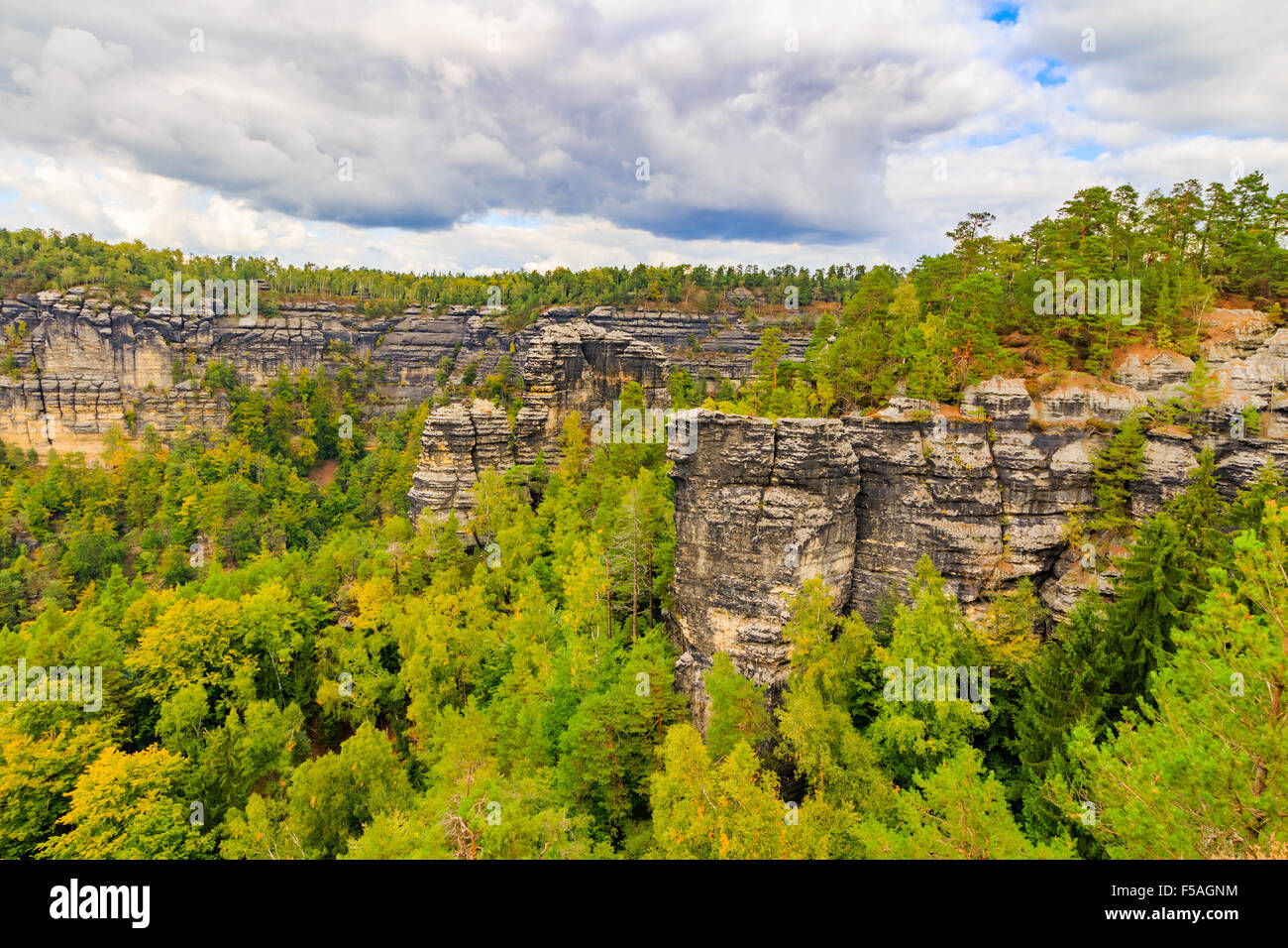 Pravcicka brana the largest natural sandstone arch in Europe in Czech ...