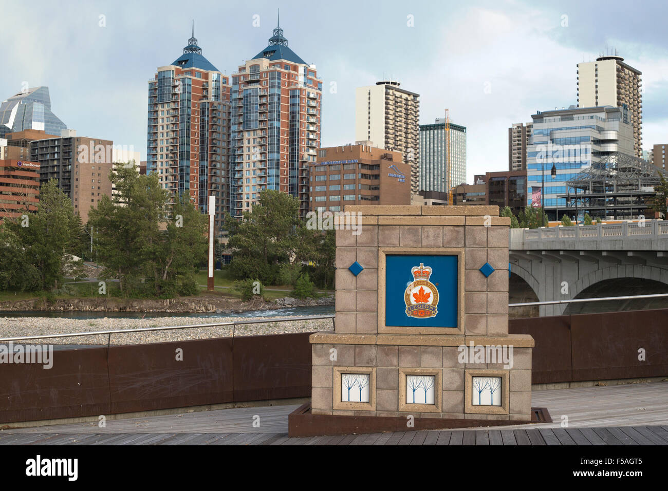 Royal Canadian Legion monument on Memorial drive, dedicated to soldiers ...