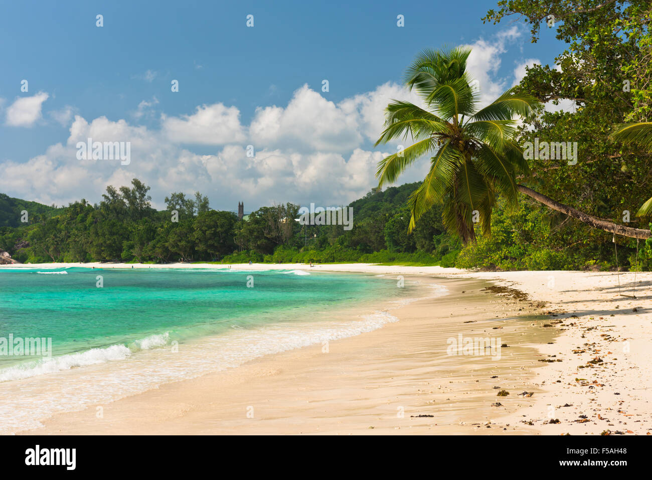 Tropical beach at Mahe island Seychelles. Horizontal shot Stock Photo ...
