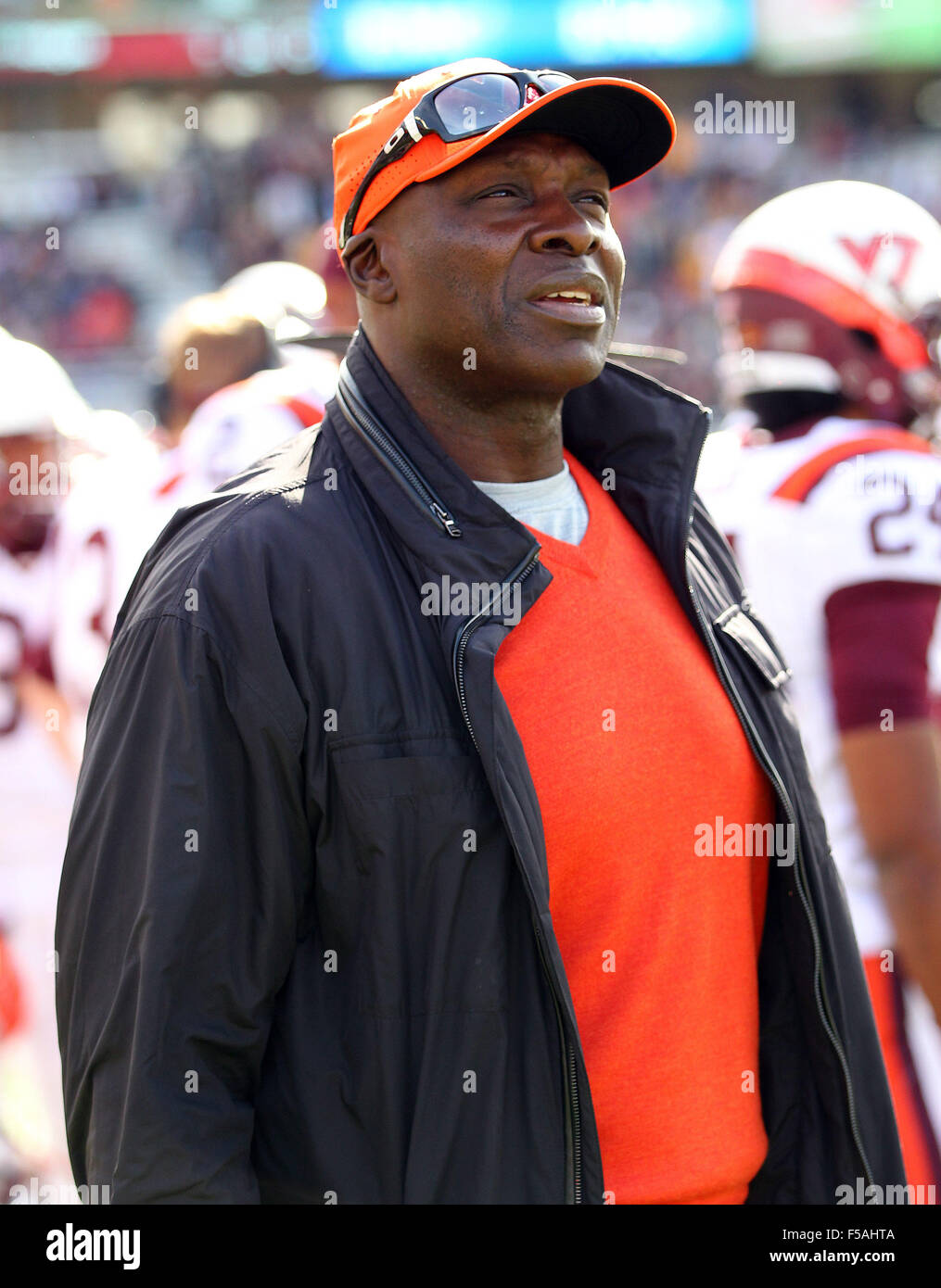 Alumni Stadium. 31st Oct, 2015. MA, USA; NFL Hall of Famer and former ...