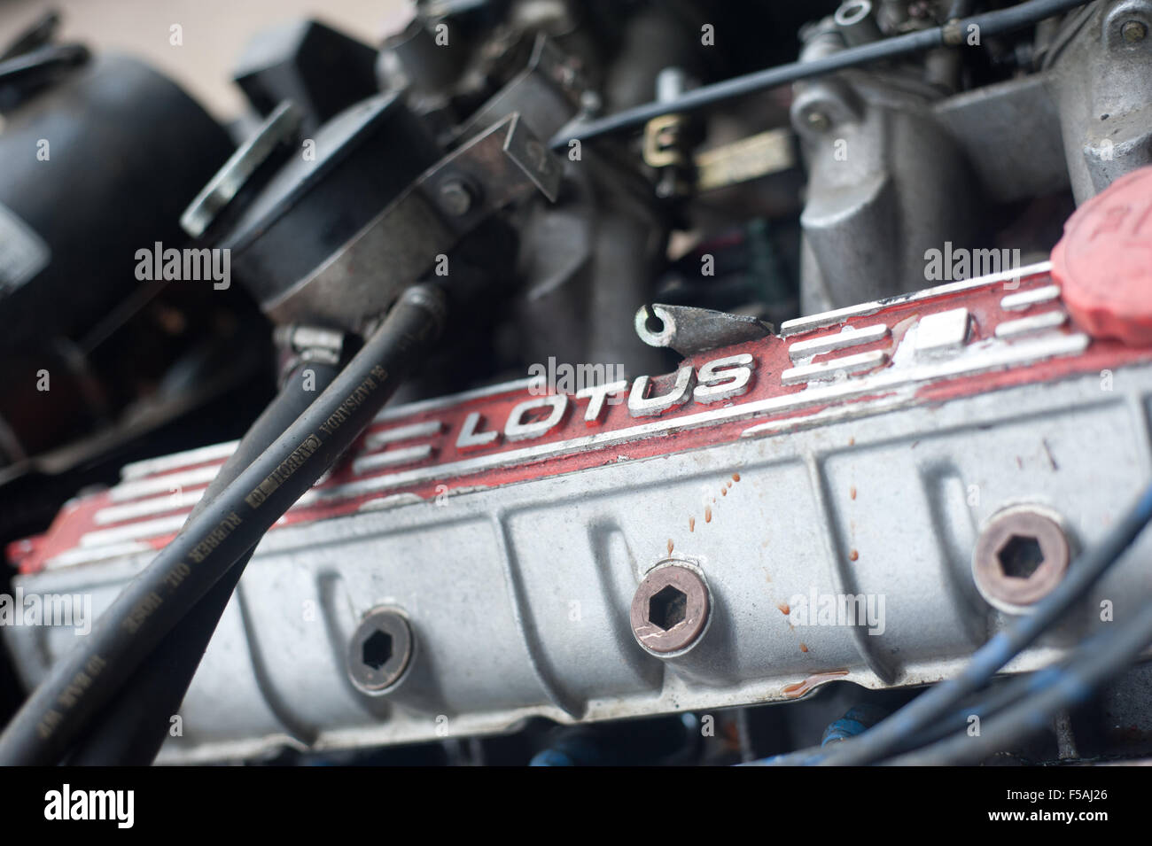 Lotus engine in garage Stock Photo - Alamy