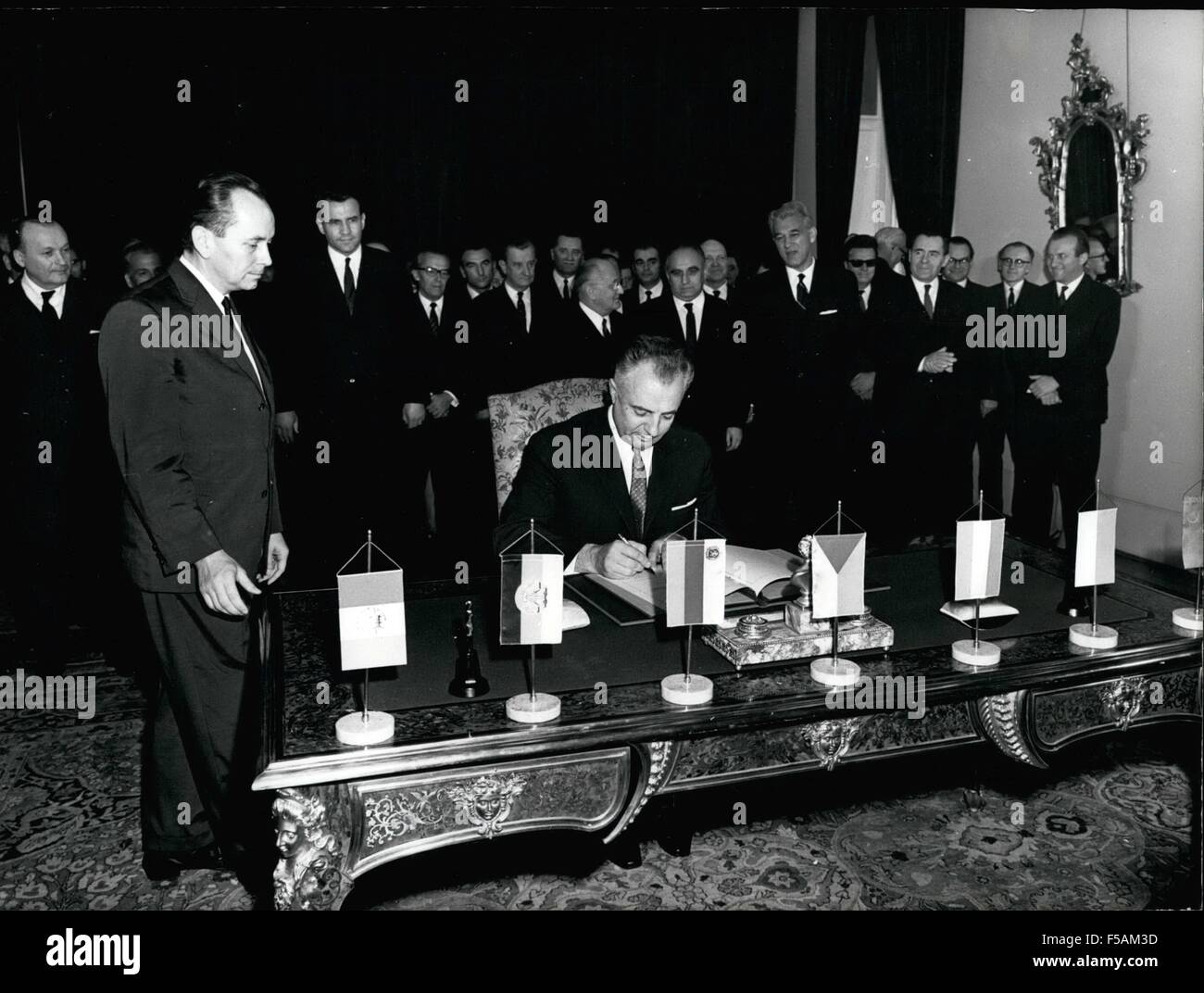 1969 - Foreign Minister Conference The signing of a joint statement of ...