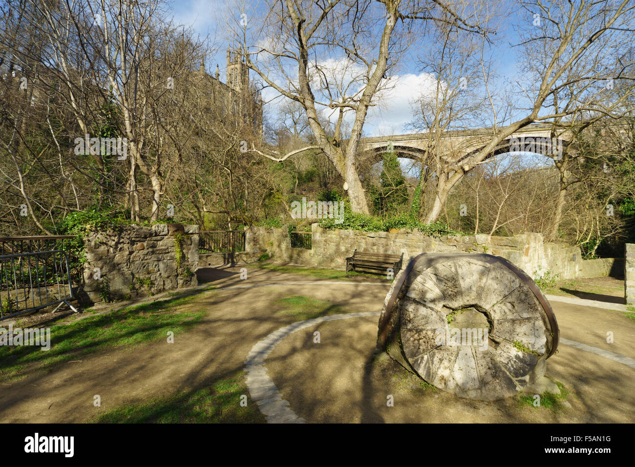 Water of Leith, Edinburgh, Dean Village. Dean Bridge, designed by ...