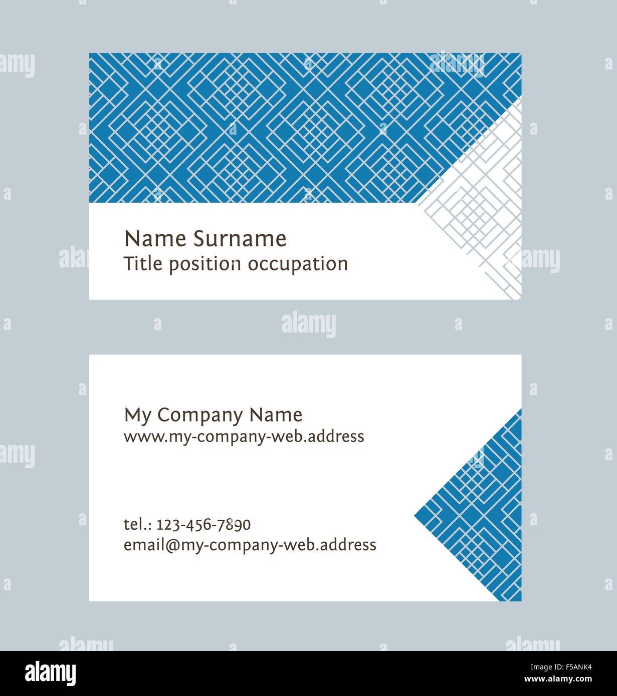 Business card layout. Linear geometric pattern. Editable design ...