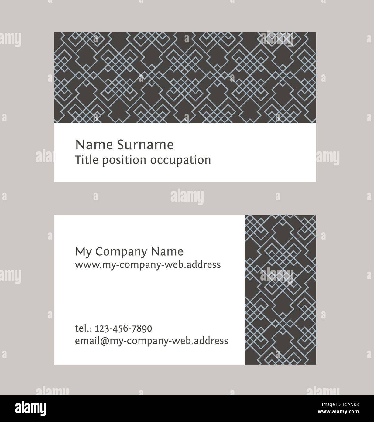 Business card layout. Linear geometric pattern. Editable design ...