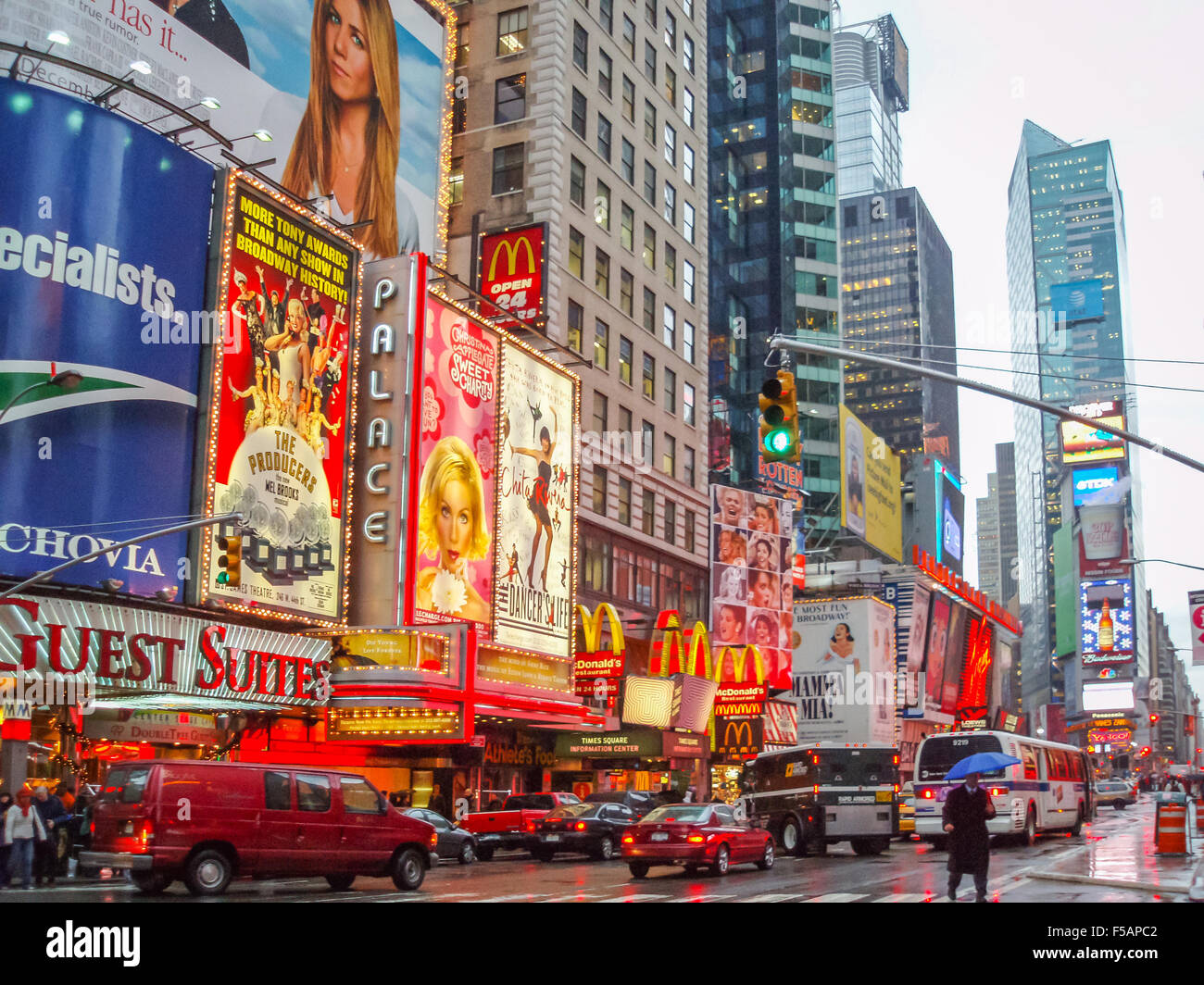 The Times Square, major commercial intersection and neighborhood in ...