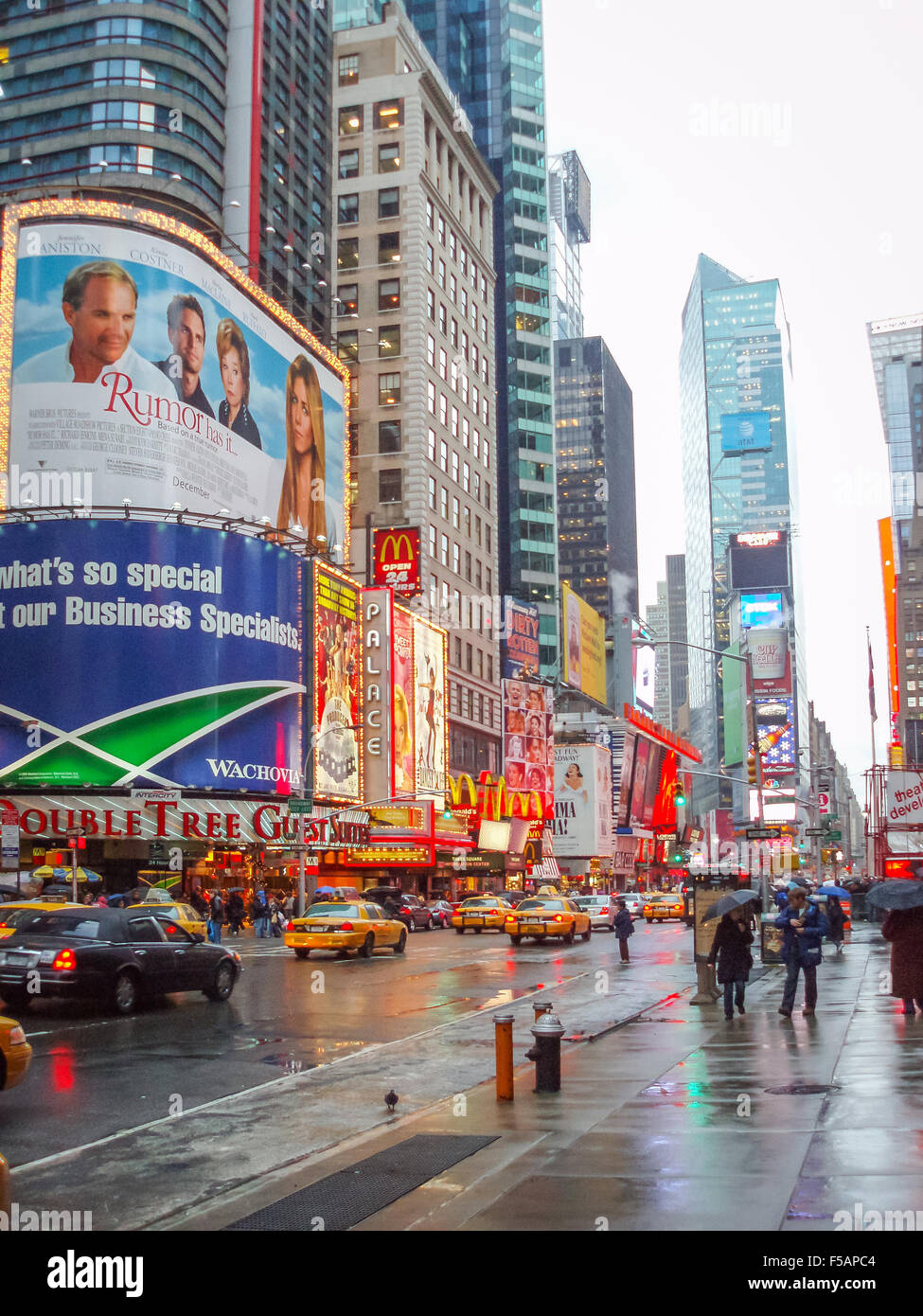 The Times Square, major commercial intersection and neighborhood in ...