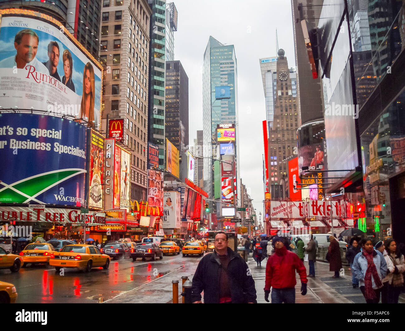 The Times Square, major commercial intersection and neighborhood in ...