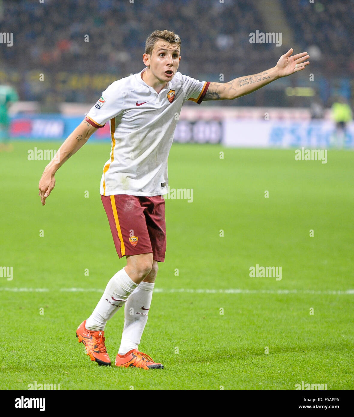 Milan, Italy. 31st Oct, 2015. Lucas Digne gestures during the Serie A ...