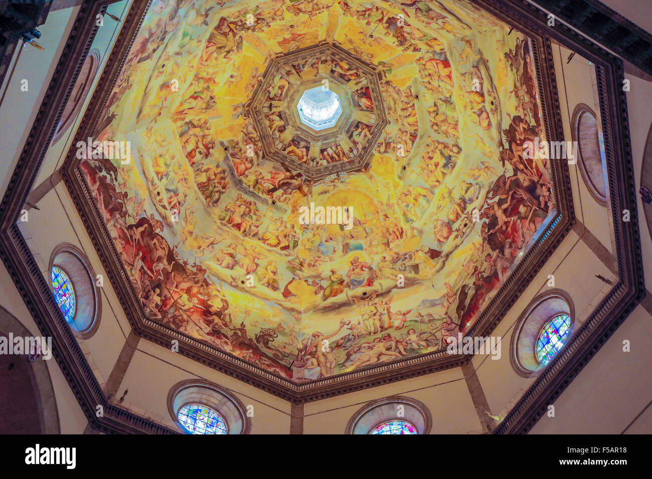 Florence duomo cathedral ceiling painting hi-res stock photography and ...