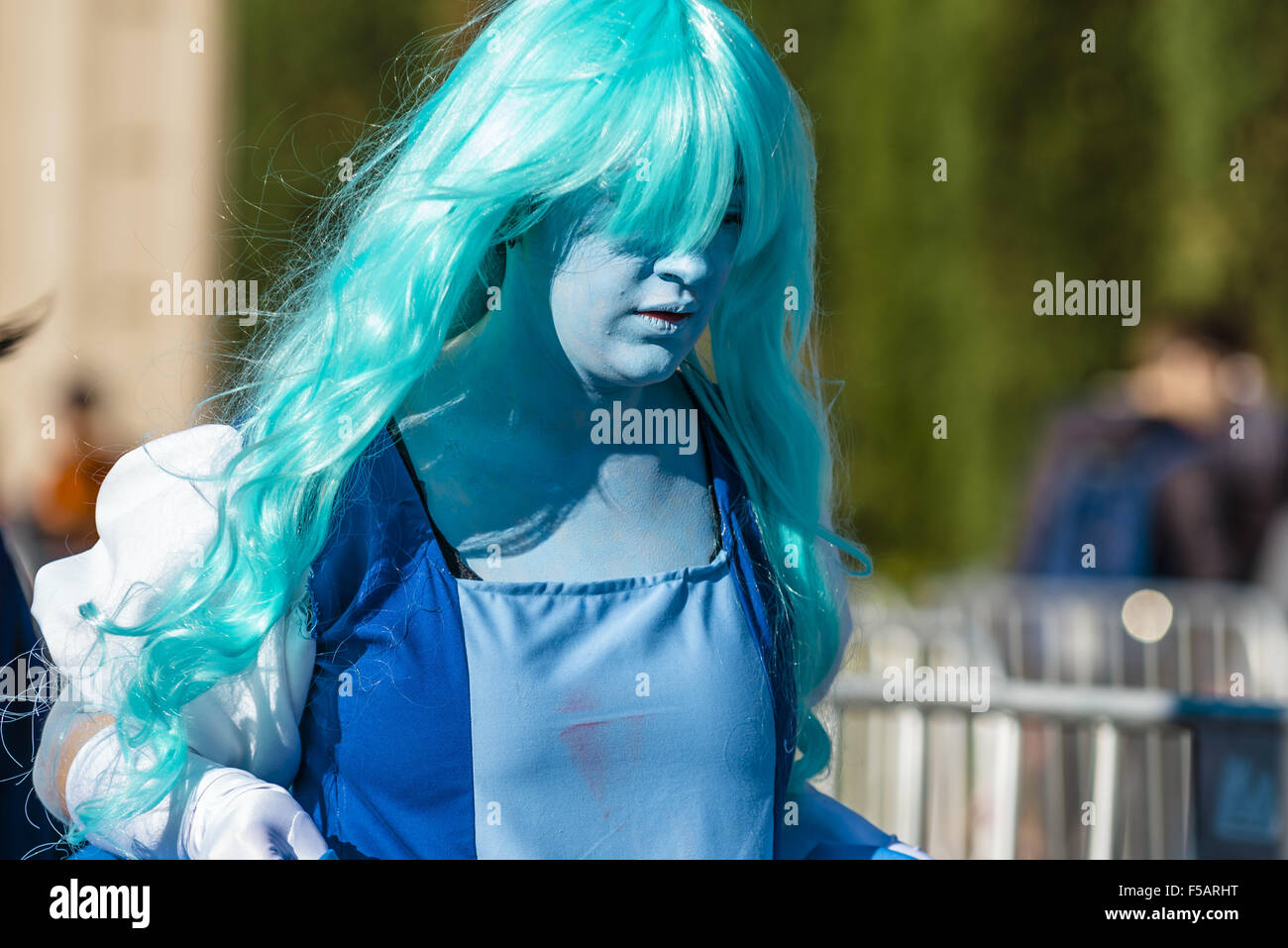 Barcelona, Catalonia, Spain. 31st Oct, 2015. A cosplayer in her costume ...