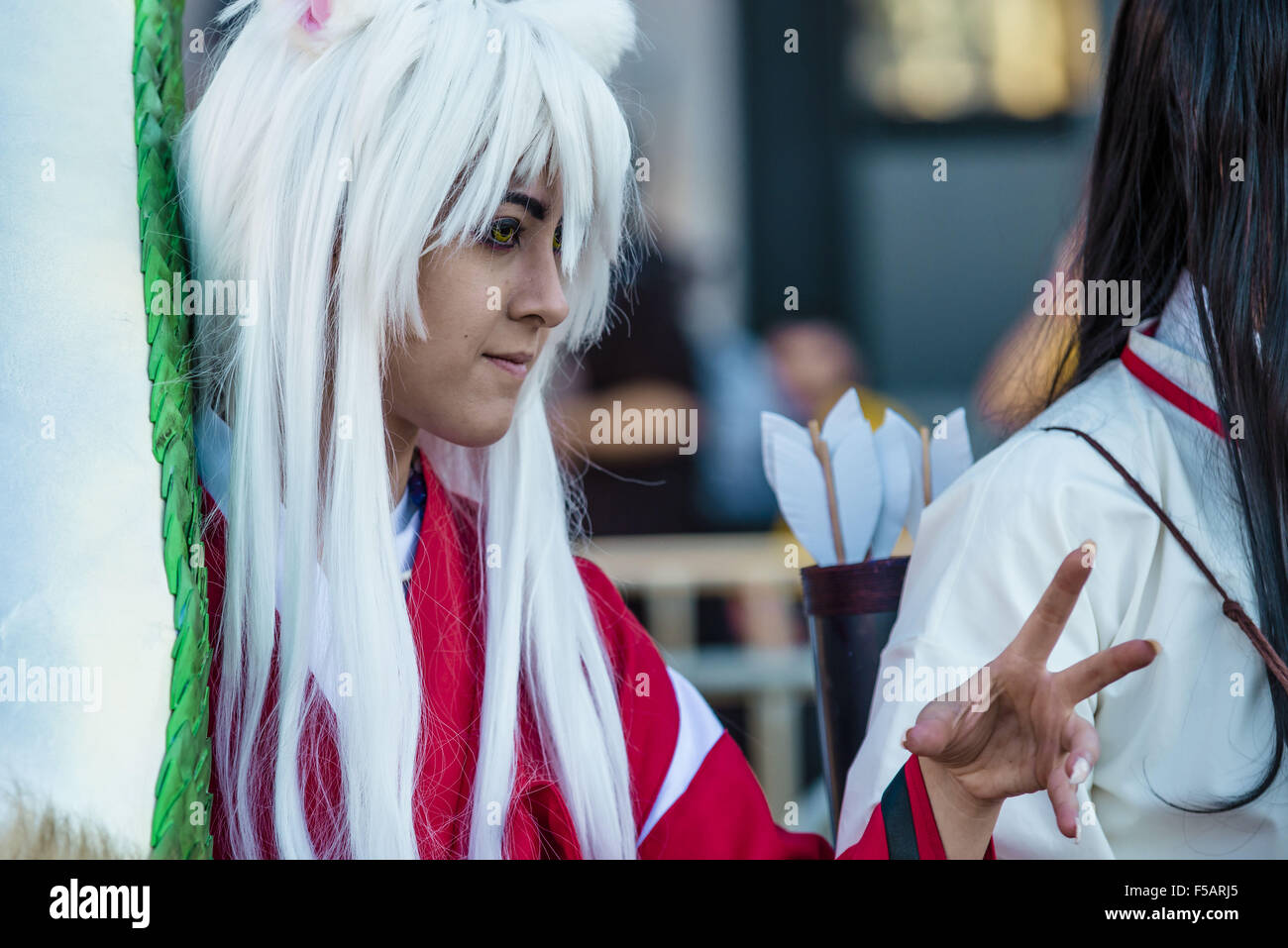 Barcelona, Catalonia, Spain. 31st Oct, 2015. A cosplayer in her costume ...