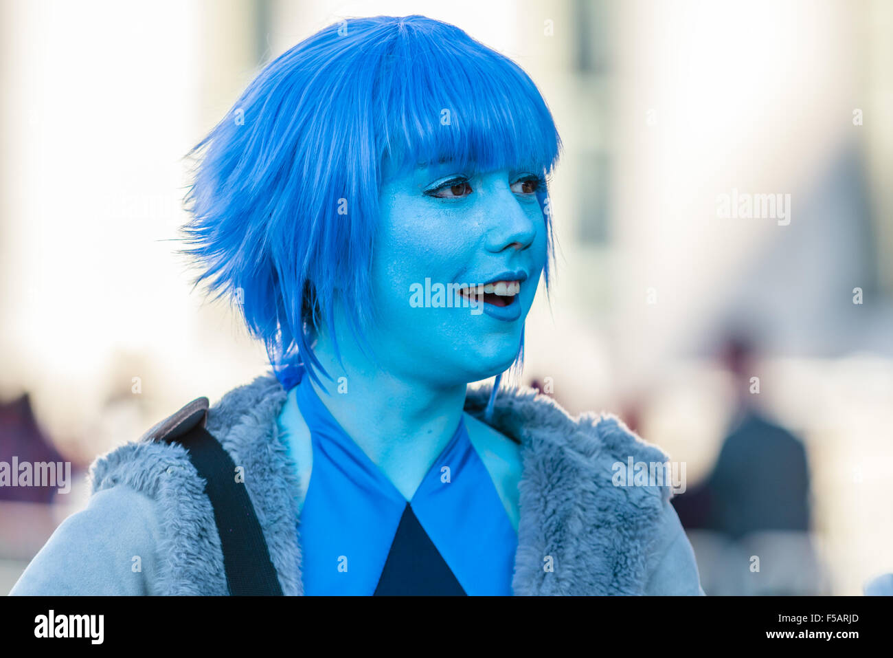 Barcelona, Catalonia, Spain. 31st Oct, 2015. A cosplayer in her costume ...