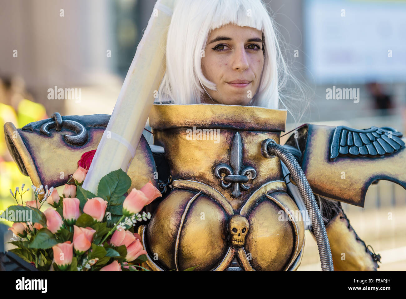 Barcelona, Catalonia, Spain. 31st Oct, 2015. A cosplayer in her costume ...
