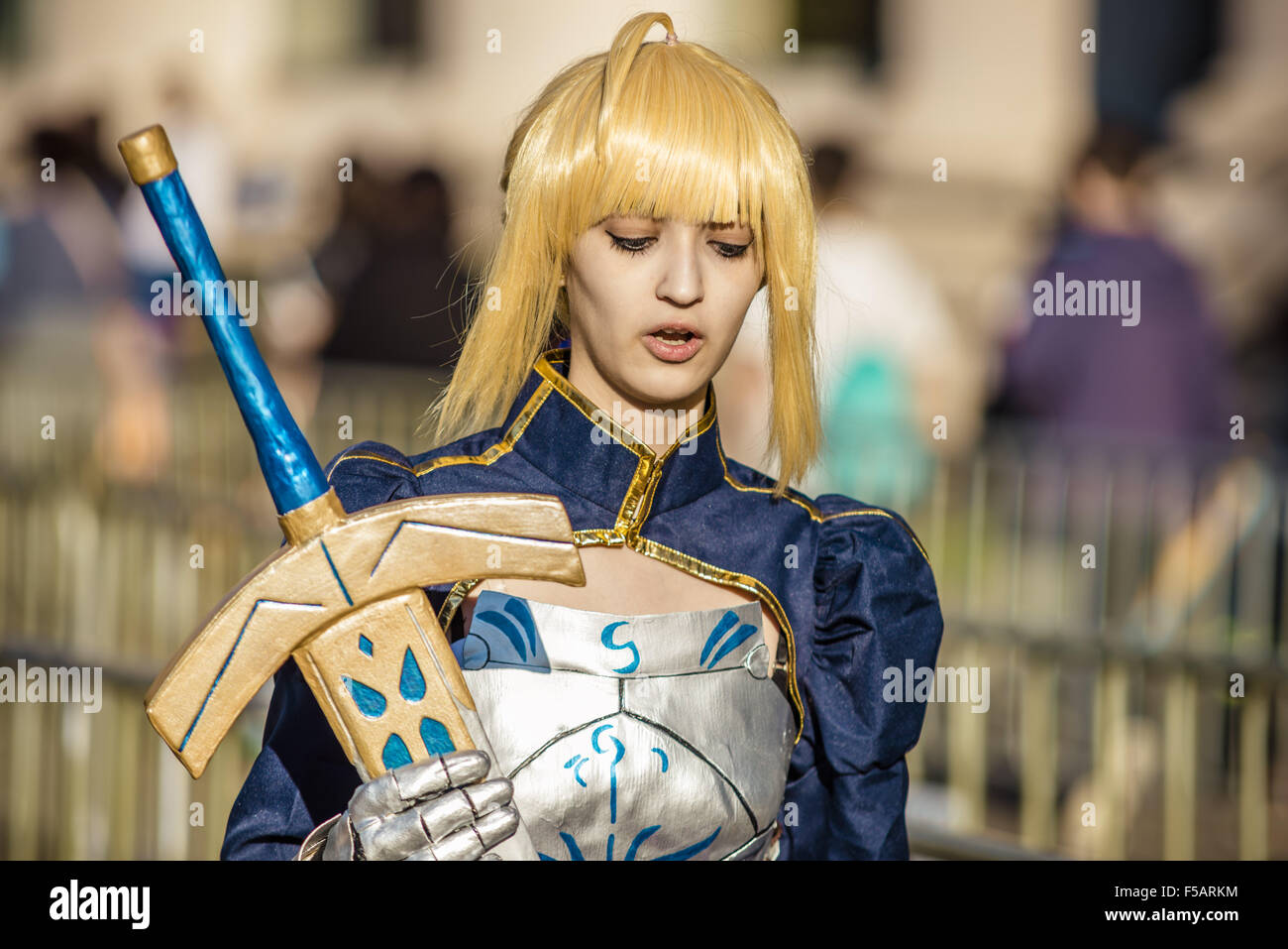 Barcelona, Catalonia, Spain. 31st Oct, 2015. A cosplayer in her costume ...