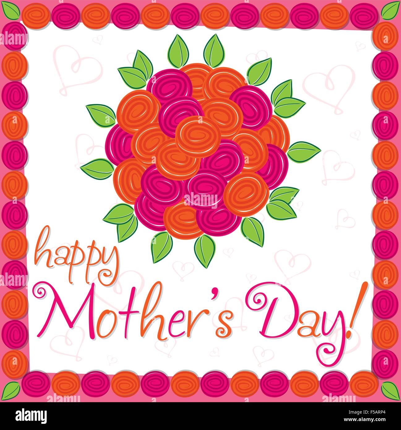 Rose Mother's Day card in vector format Stock Vector Image & Art - Alamy