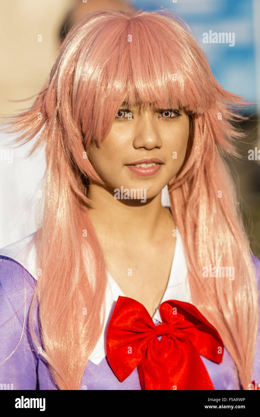 Barcelona, Catalonia, Spain. 31st Oct, 2015. A cosplayer in her costume ...
