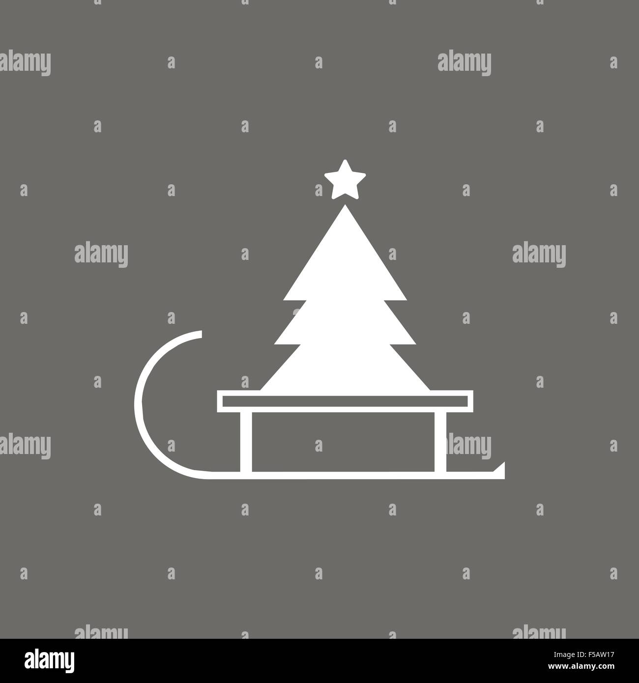 Vector christmas tree on a sled Stock Vector Image & Art - Alamy