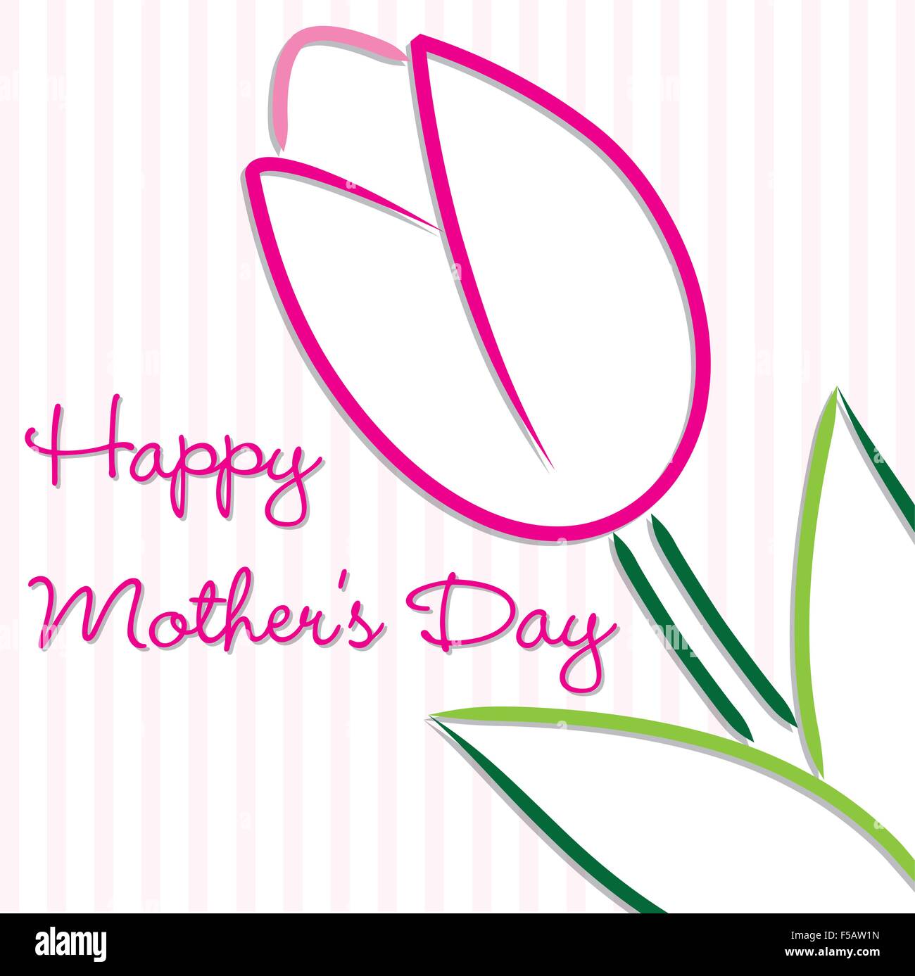 Tulip happy family in bloom Stock Vector Images - Alamy