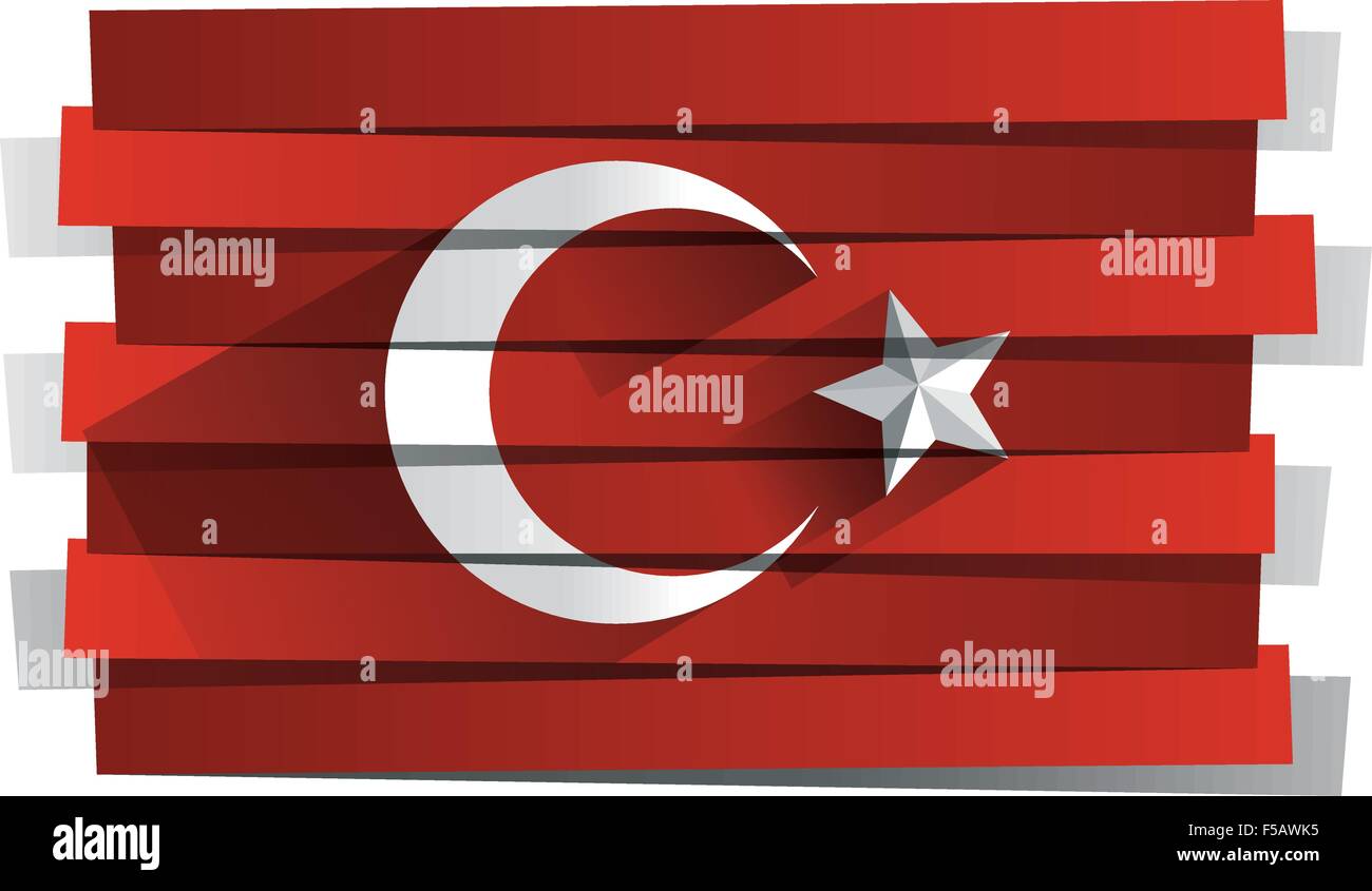 Creative abstract flag of Turkey, turkish flag background vector illustration Stock Vector Image ...