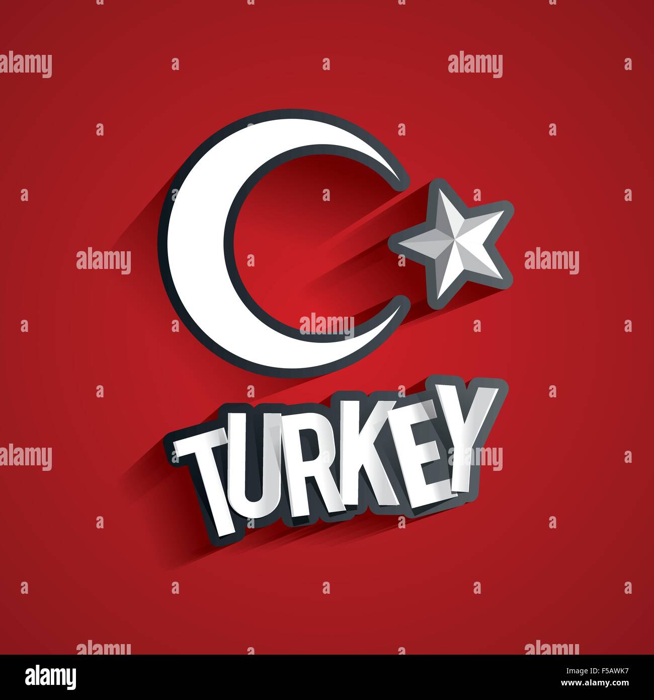 Creative abstract flag of Turkey, turkish flag background vector illustration Stock Vector Image ...