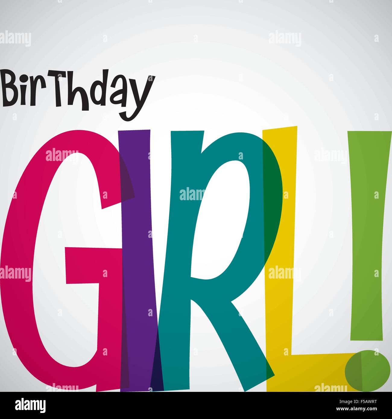 Typographic Birthday card in vector format Stock Vector Image & Art - Alamy