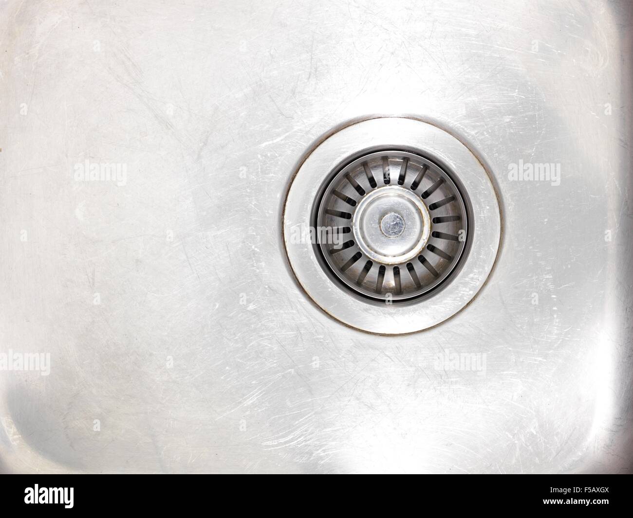 A close up photo of double kitchen sink Stock Photo - Alamy