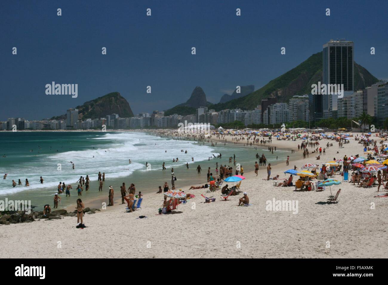 Rio de Janeiro, Brazil, 31 October 2015. Weather in Rio: Leme Beach in ...