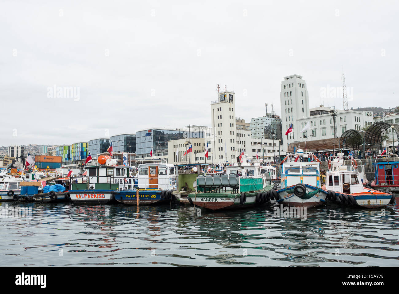 Boat harbor, Valparaiso, Chile Stock Photo - Alamy