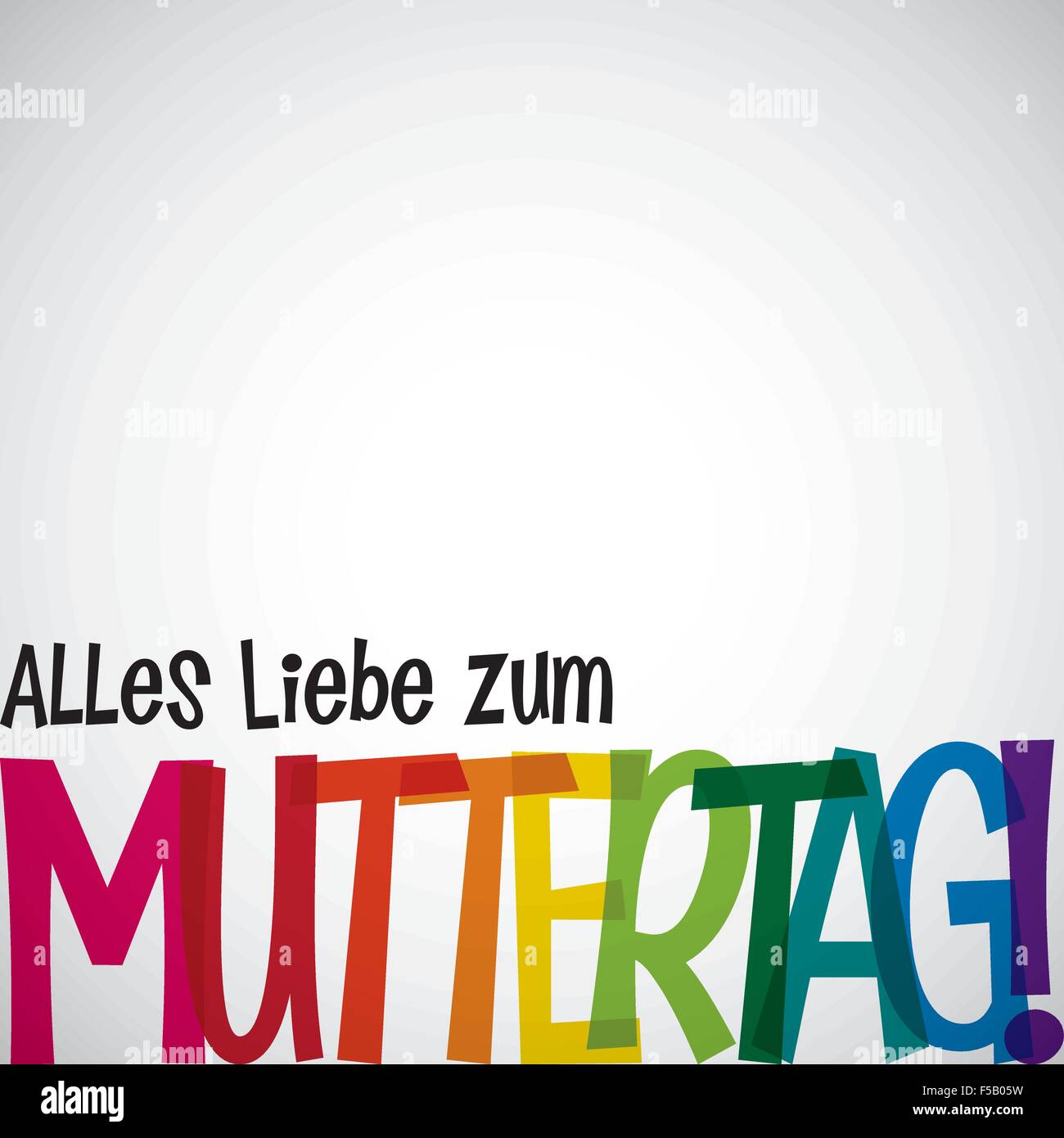 Bright typographic German "Happy Mother's Day" card in vector format ...