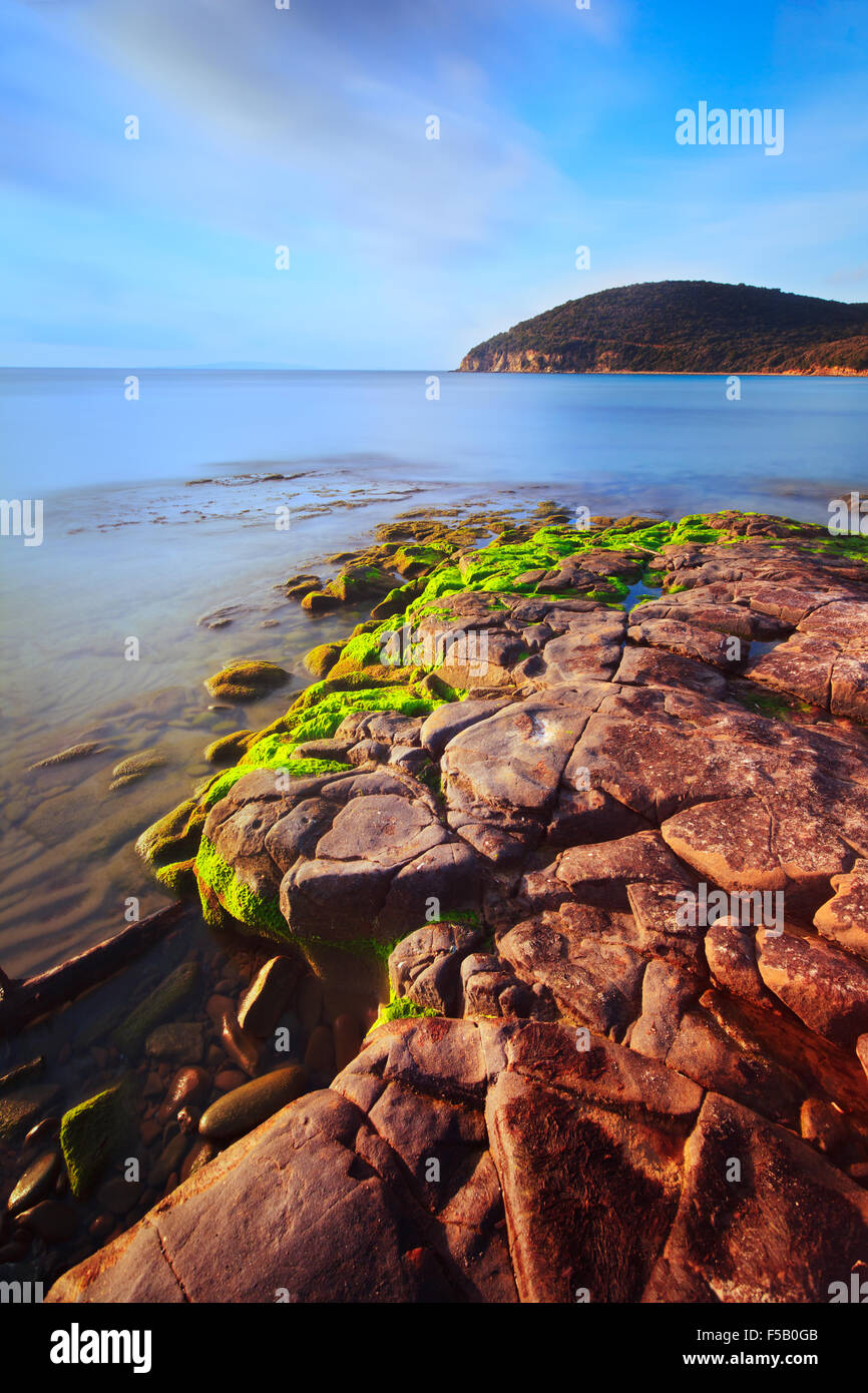 A long exposure photography of famous Cala Violina beach near Grosseto ...