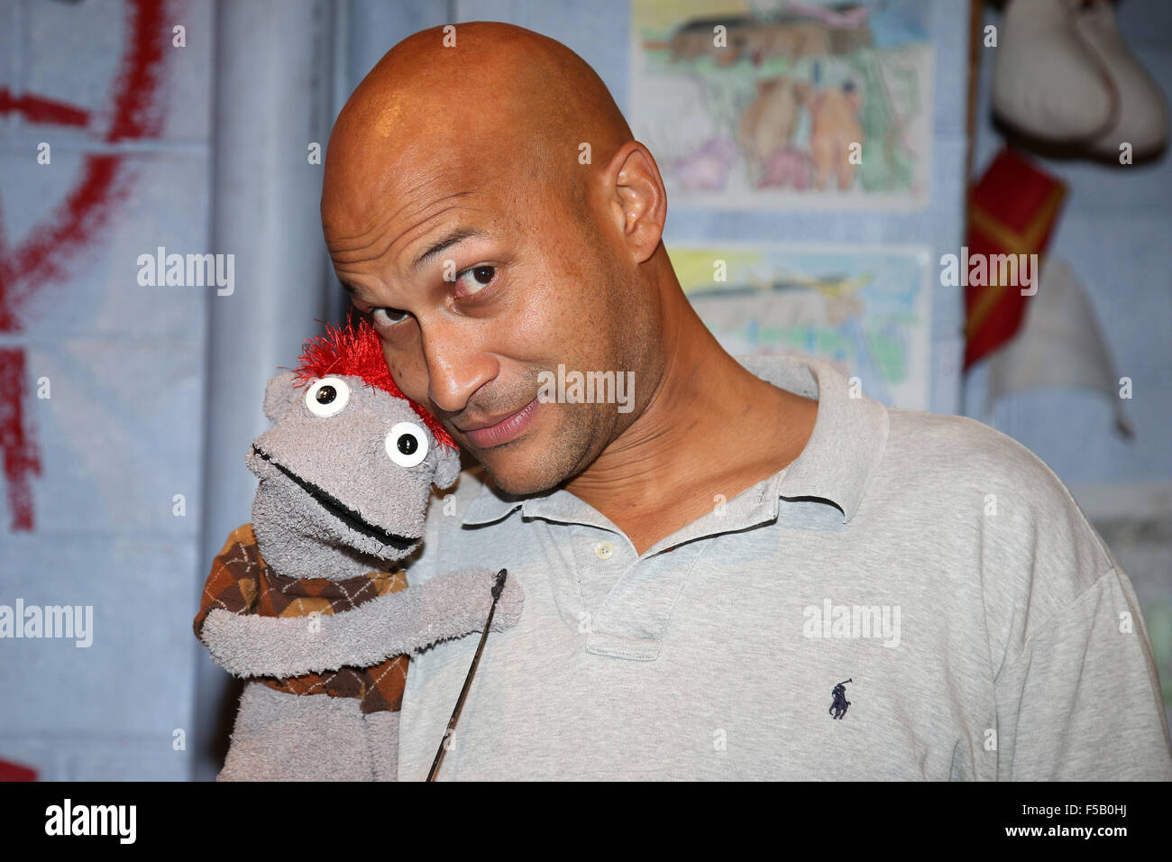 Keegan-Michael Key visits the cast of the Broadway play 'Hand To God ...