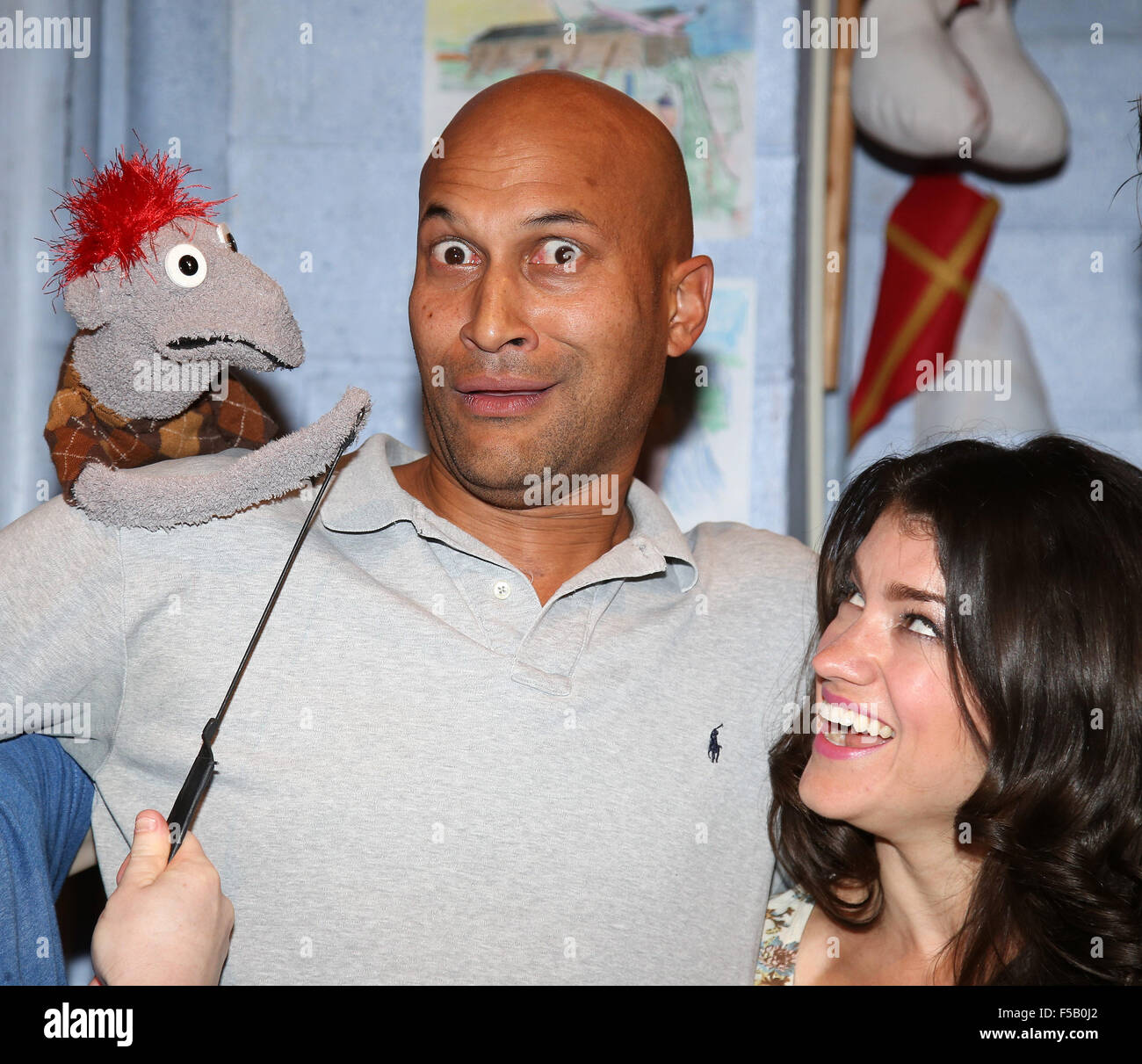 Keegan-Michael Key visits the cast of the Broadway play 'Hand To God ...