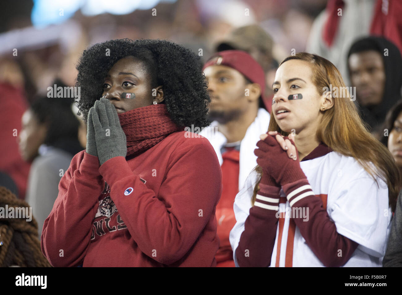 Philadelphia, Pennsylvania, USA. 1st Nov, 2015. Sad Temple fans during ...