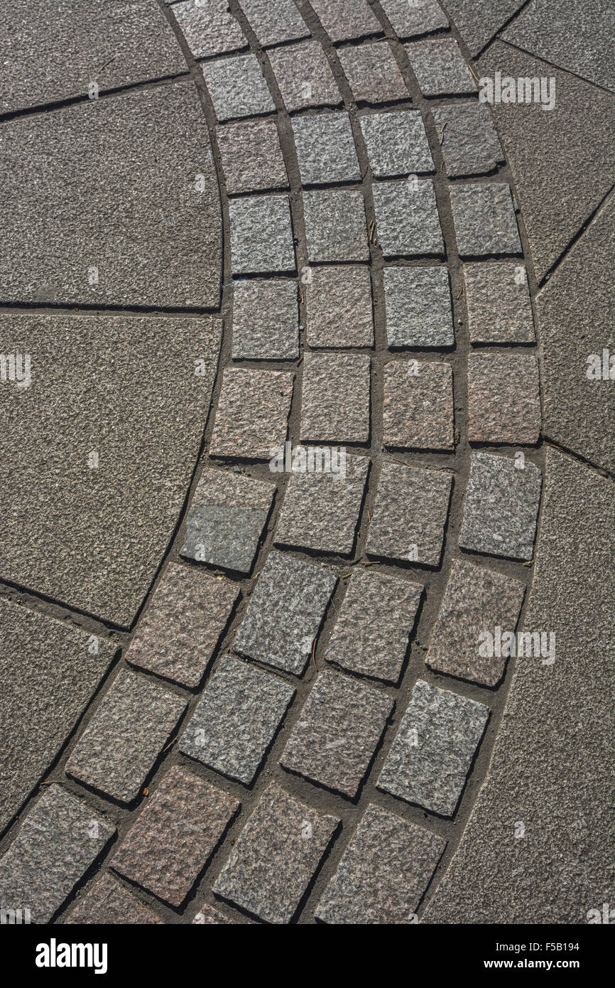 Granite pavement segments in Cambourne, Cornwall Stock Photo - Alamy
