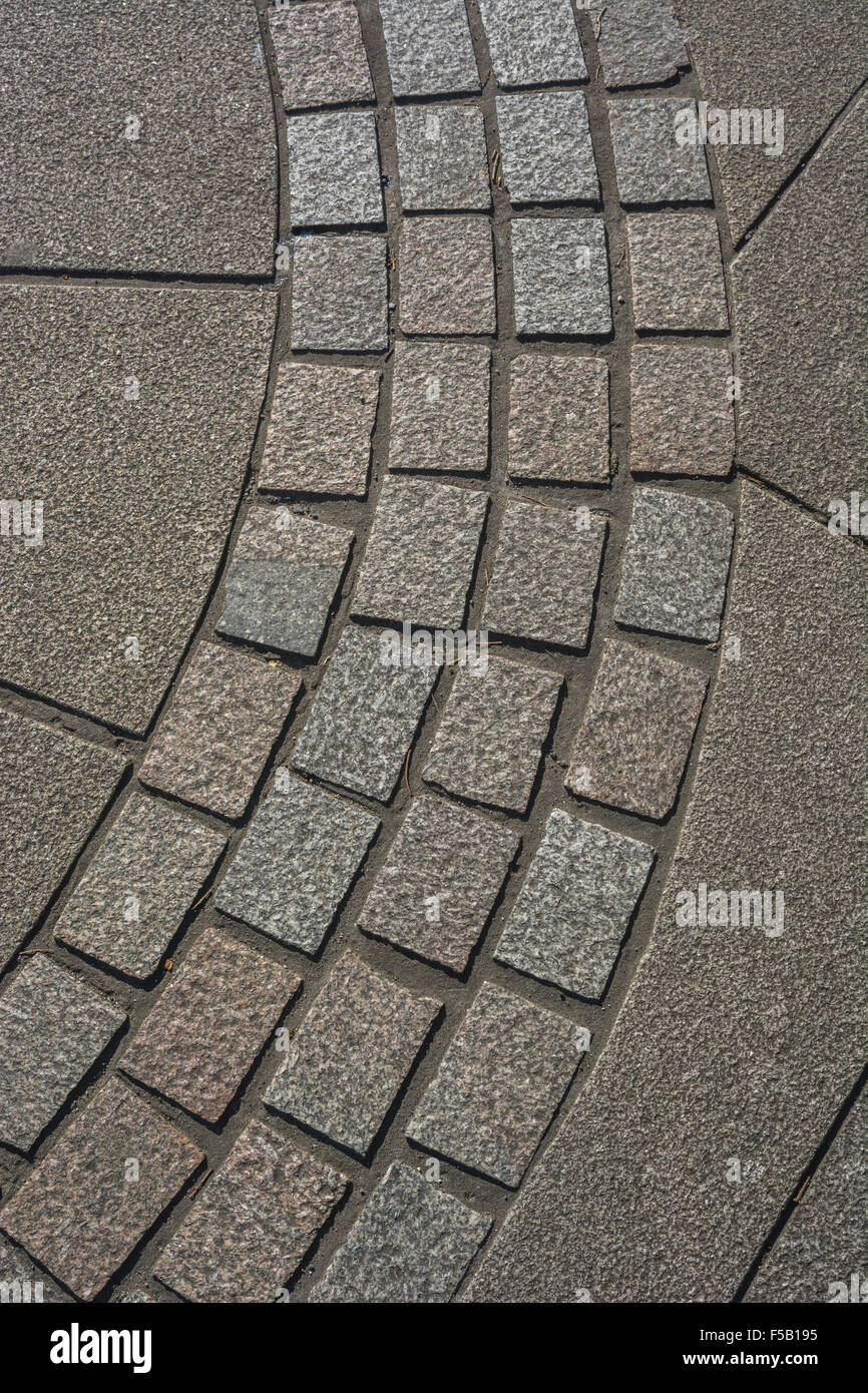 Granite pavement segments in Cambourne, Cornwall Stock Photo - Alamy