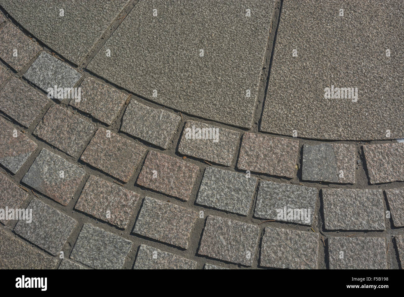 Granite pavement segments in Cambourne, Cornwall Stock Photo - Alamy